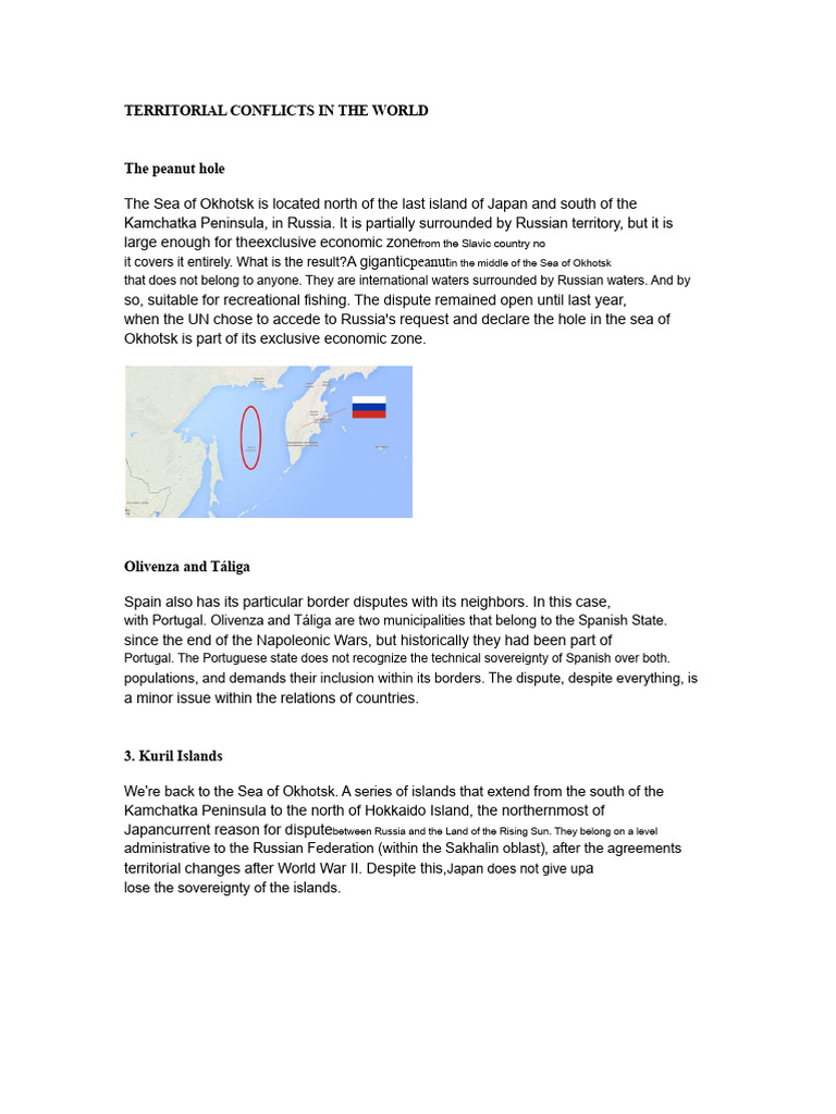 Global Territorial Conflicts Explained | PDF | Western Sahara | Guyana