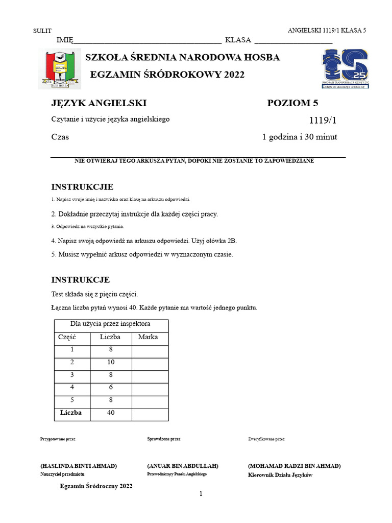 2022 Form 5 P1 | PDF