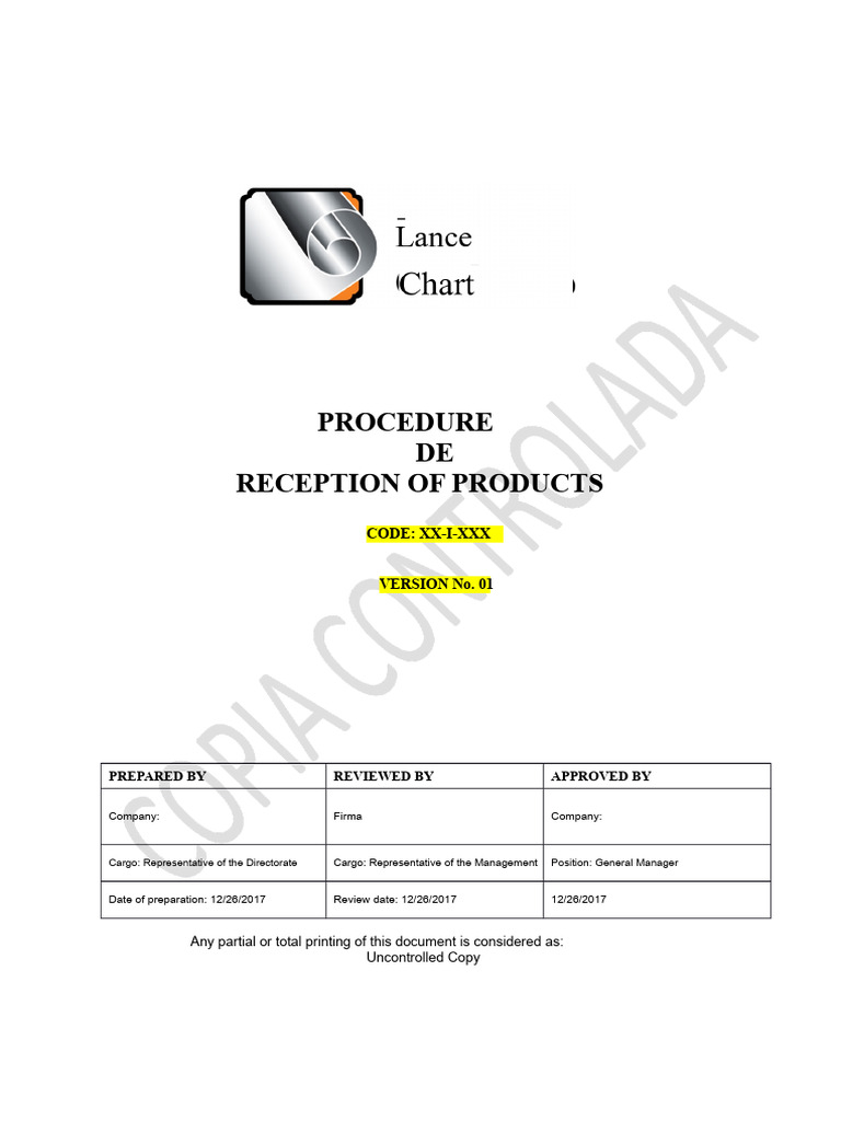 Raw Material Reception Procedure | PDF | Warehouse | Logistics