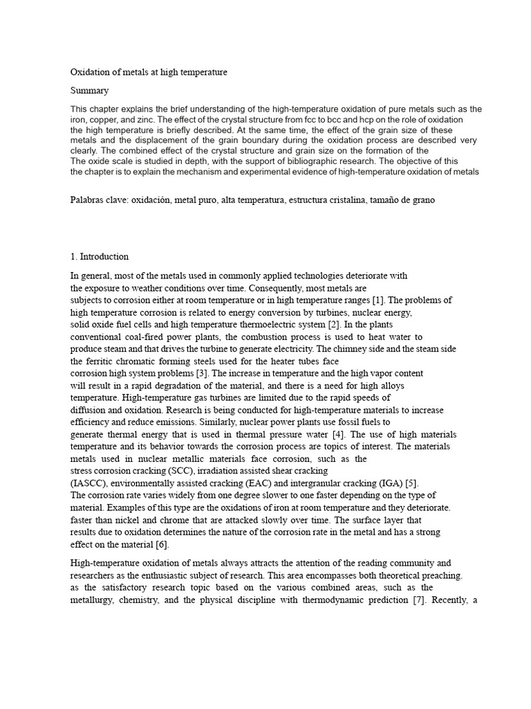 High Temperature Metal Oxidation | PDF | Salt (Chemistry) | Ion