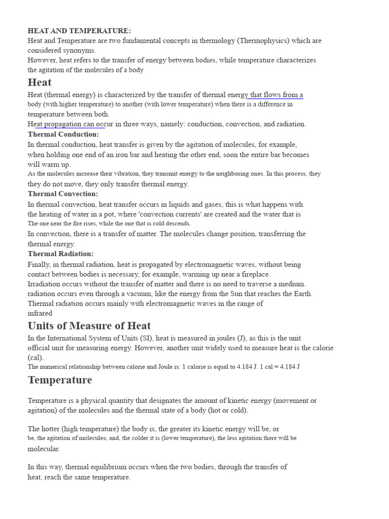Heat and Temperature 7th Grade | PDF | Temperature | Heat