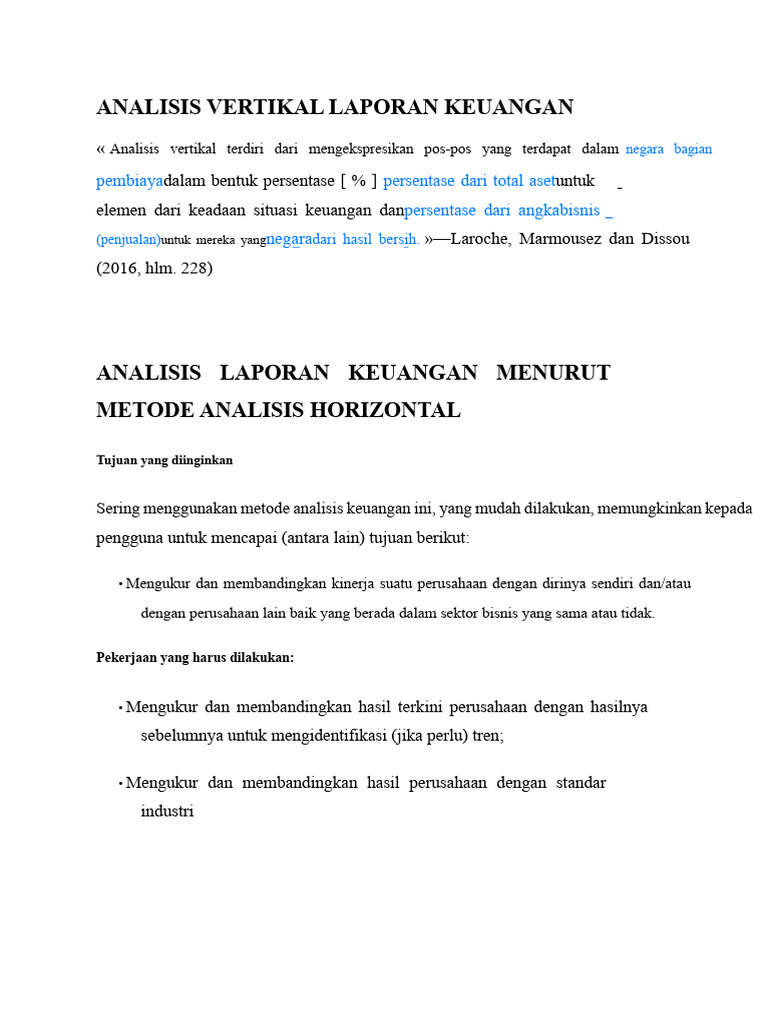 Analisis Vertikal Dan Horizontal | PDF