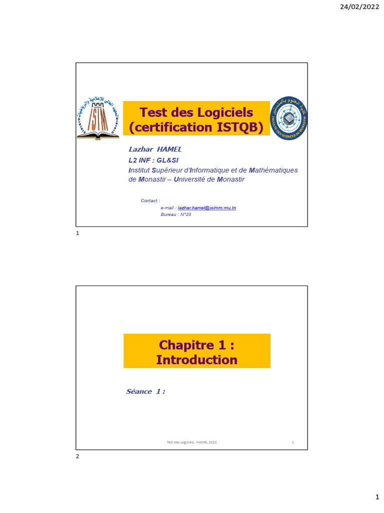 Introduction au Test des Logiciels | PDF | Test de logiciel | Logiciel