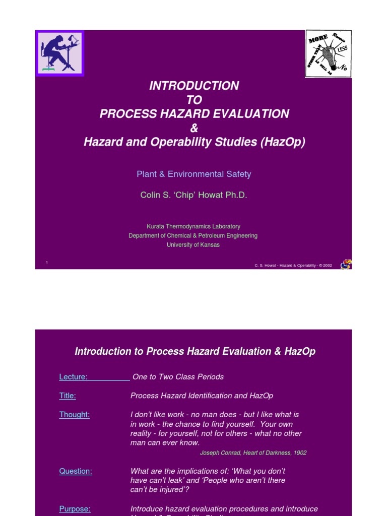 Hazop & Check List | PDF | Risk | Reliability Engineering