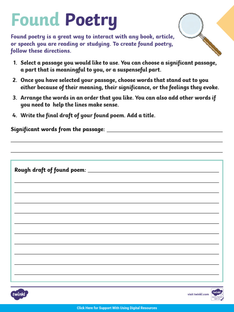 Found Poetry Activity Us e 702 Ver 1 | PDF