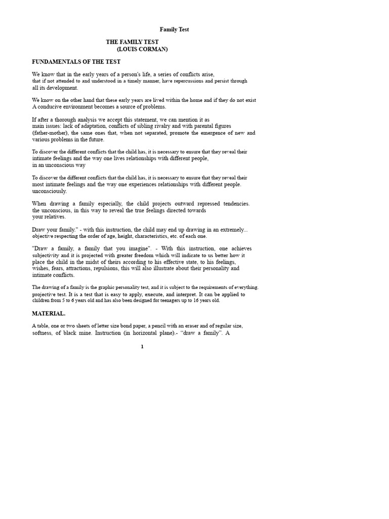 Family Test 2222 | PDF | Oedipus Complex | Aggression