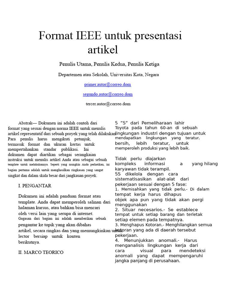 Contoh Format Jurnal IEEE | PDF