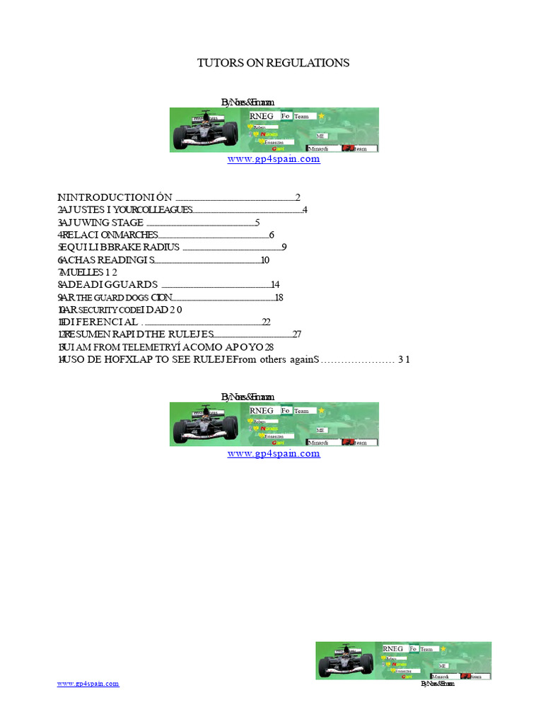 Racing Car Flap Configuration Guide | PDF | Vehicle Technology | Motor ...
