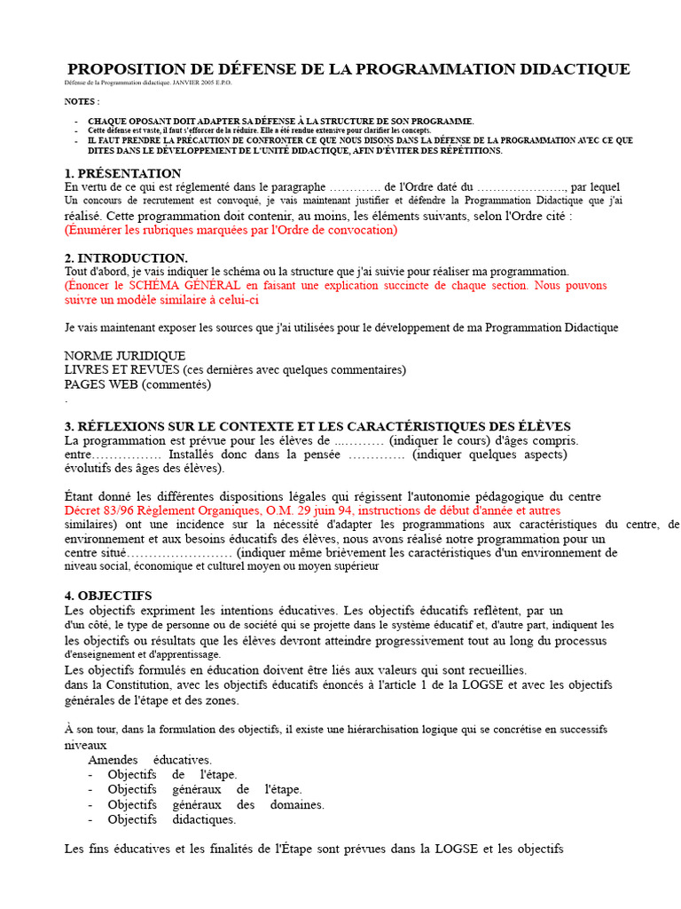 Schéma Général de Défense de La Programmation | PDF | Apprentissage | Invalidité