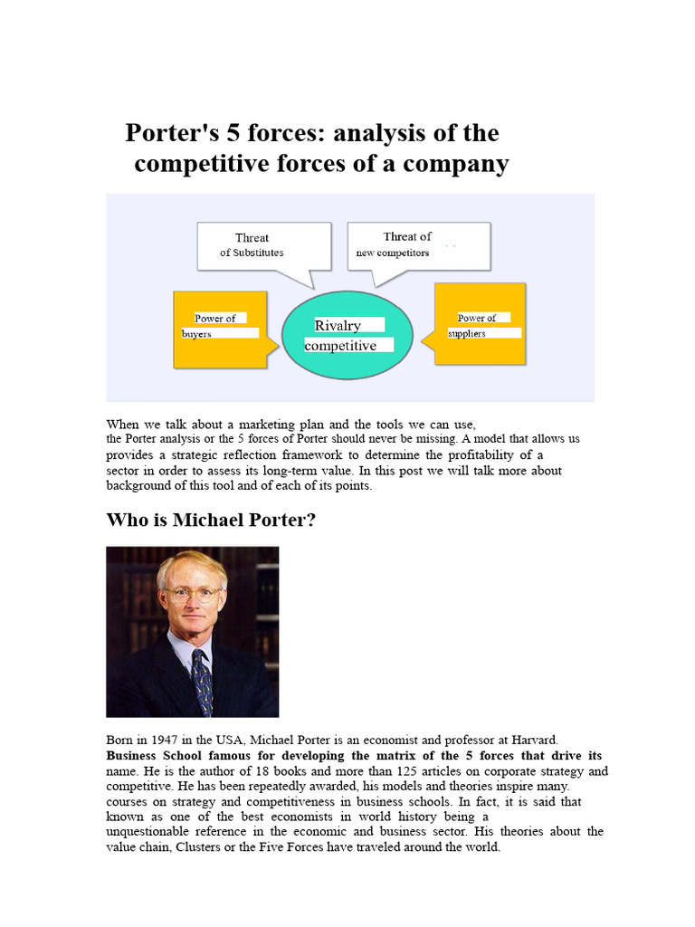 The 5 Forces of Porter | PDF | Economics | Financial Economics