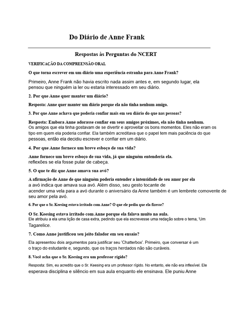 1629523144-Xam Idea Soluções de Inglês Classe 10 Capítulo 4 Do Diário ...