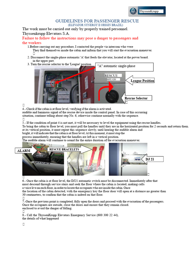 Elevator Passenger Rescue Guidelines | PDF | Elevator