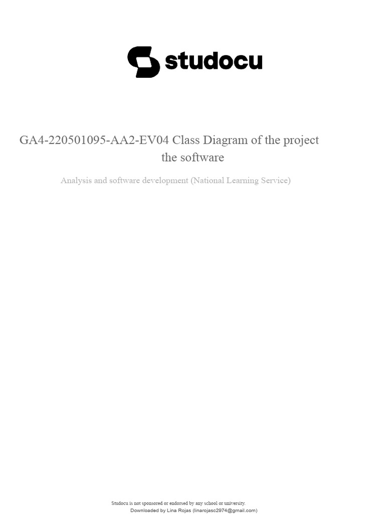 Ga4 220501095 Aa2 Ev04 Class Diagram of The Software Project | PDF ...