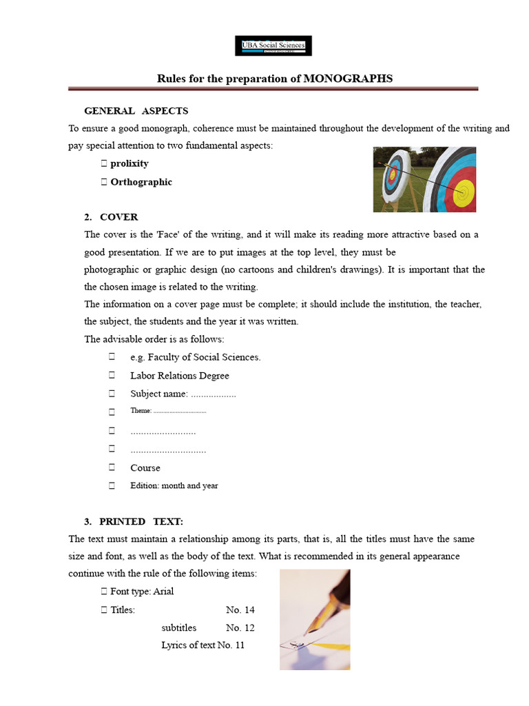How To Write Monographs UBA FACULTY | PDF | Written Communication | Writing