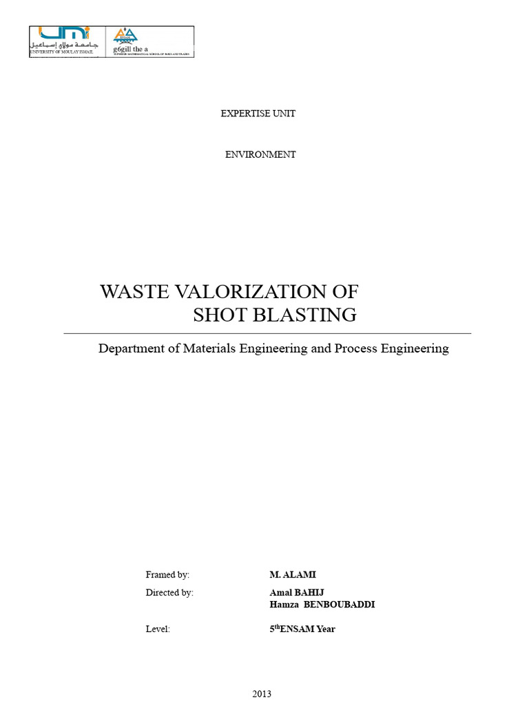 Valorization of Shot Blasting Waste | PDF | Materials | Secondary ...