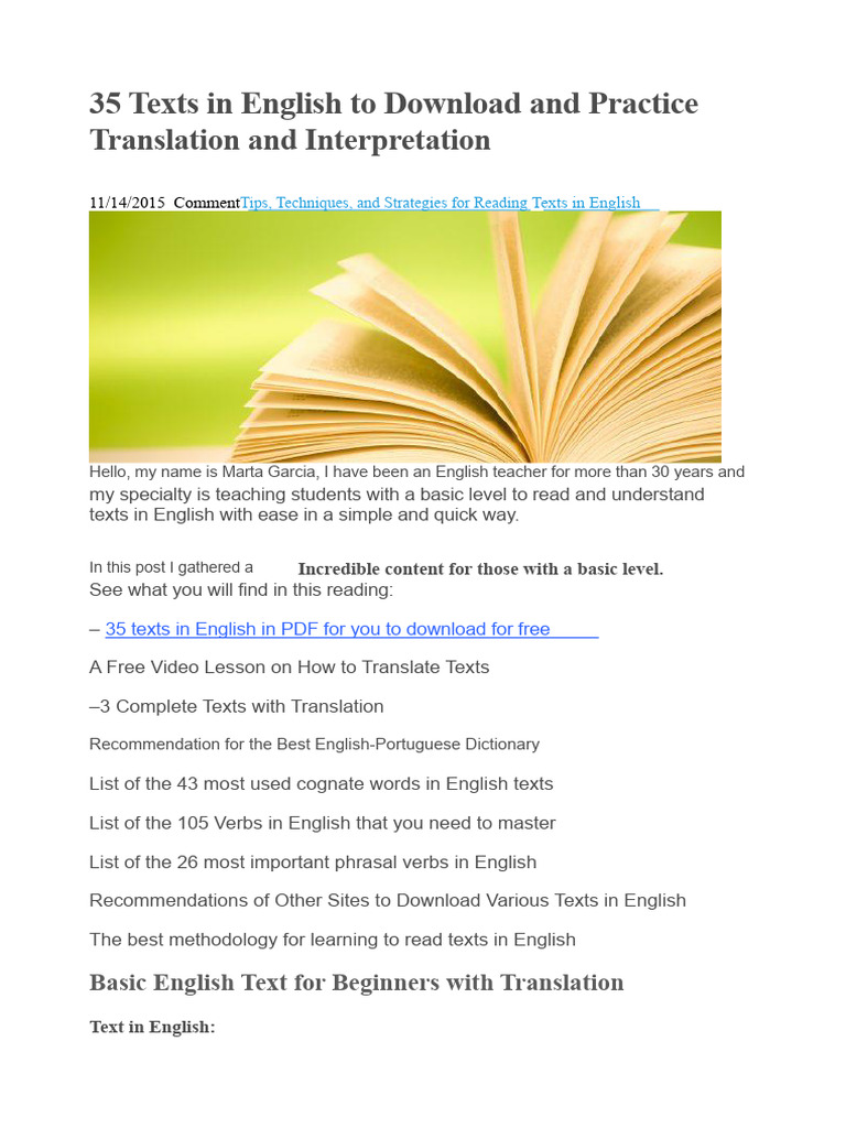 35 Free English Texts for Beginners | PDF | Coronary Artery Disease | Heart