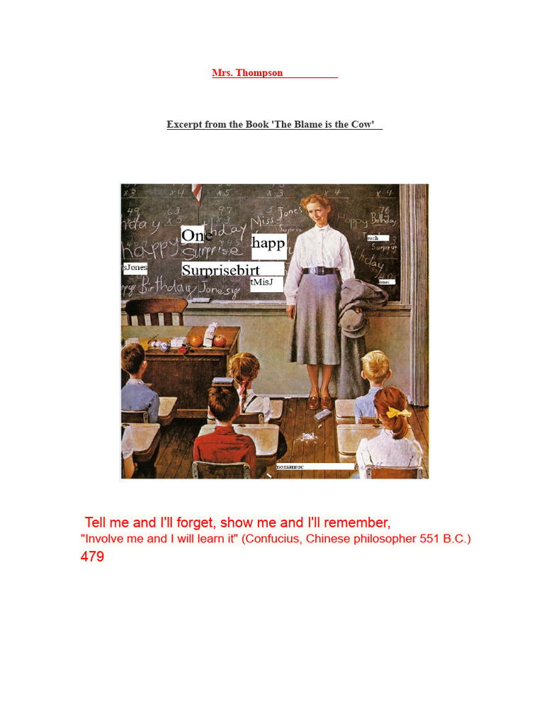 Mrs. Thompson: Teacher Perceptions and Impact | PDF