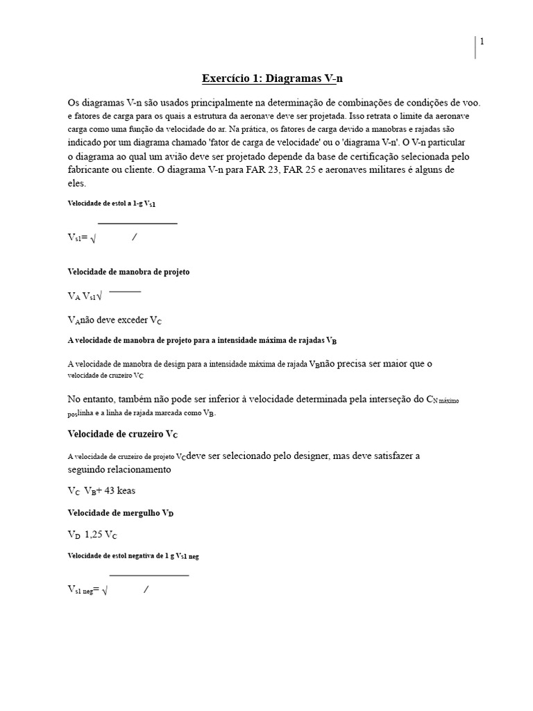 Diagramas V-n e Curva de Schrenk | PDF | Aeronave | Aeroespacial