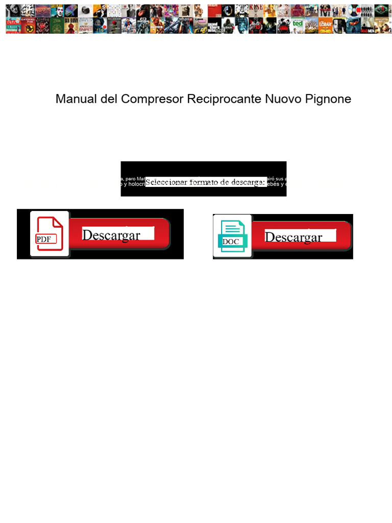 Manual del Compresor Reciprocante Nuovo Pignone | PDF | Pistón ...