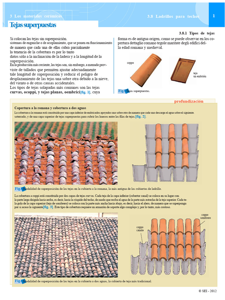 3 8 1 Tejas Superpuestas | PDF | Techo | Elementos arquitectónicos