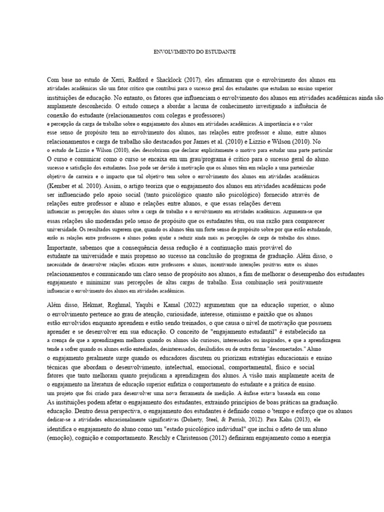 RRL S Engagement | PDF | Aprendizado | Psicologia