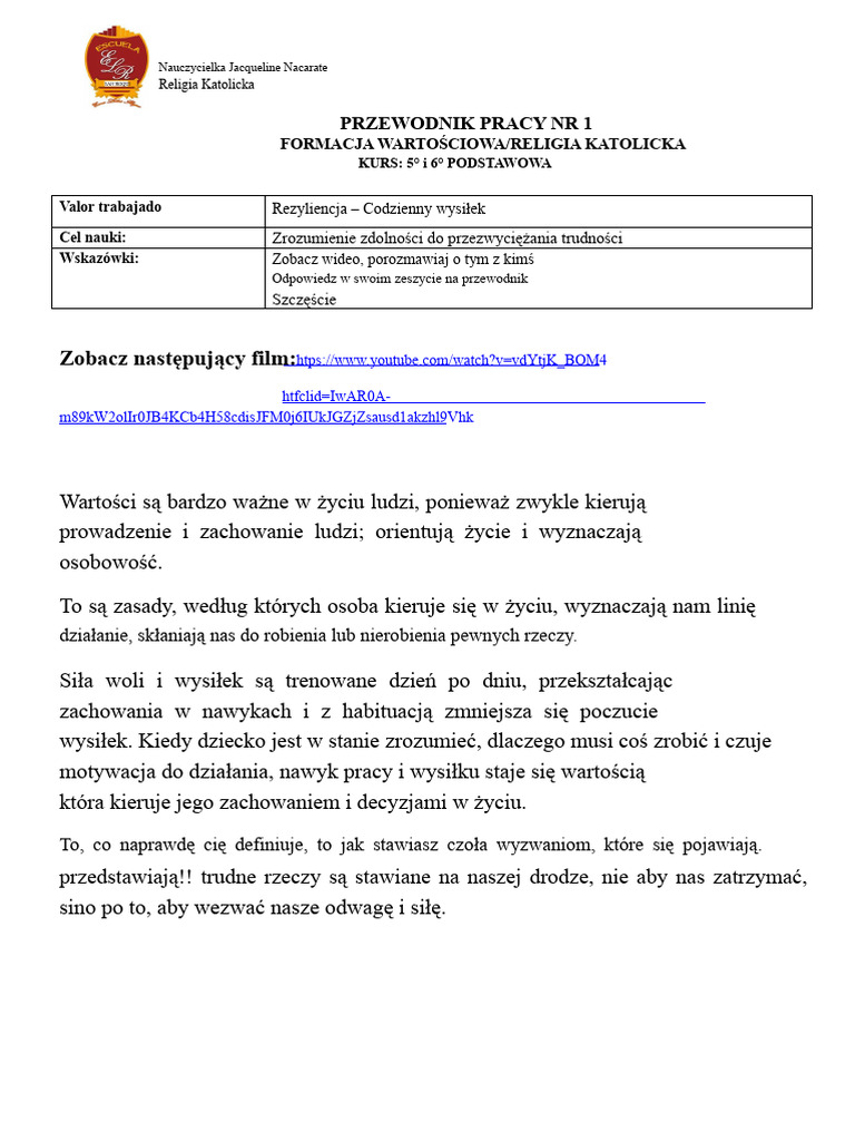 Formacja Wartościowa Przewodnik 1 5 Podstawowy | PDF