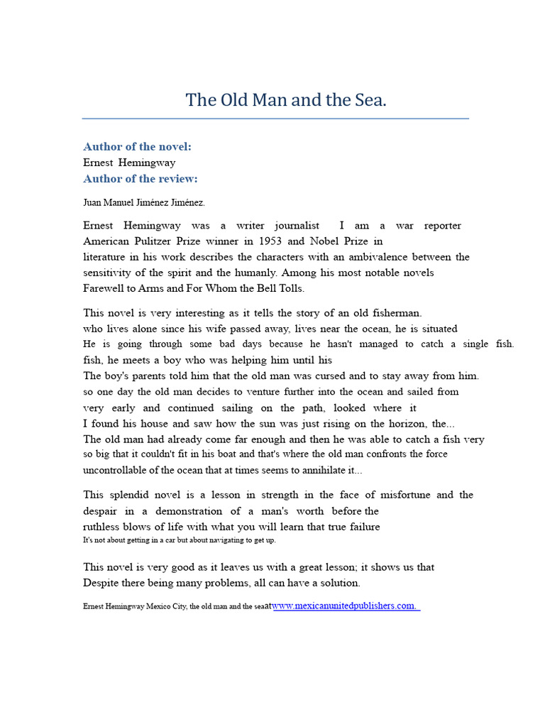 The Old Man and The Sea | PDF