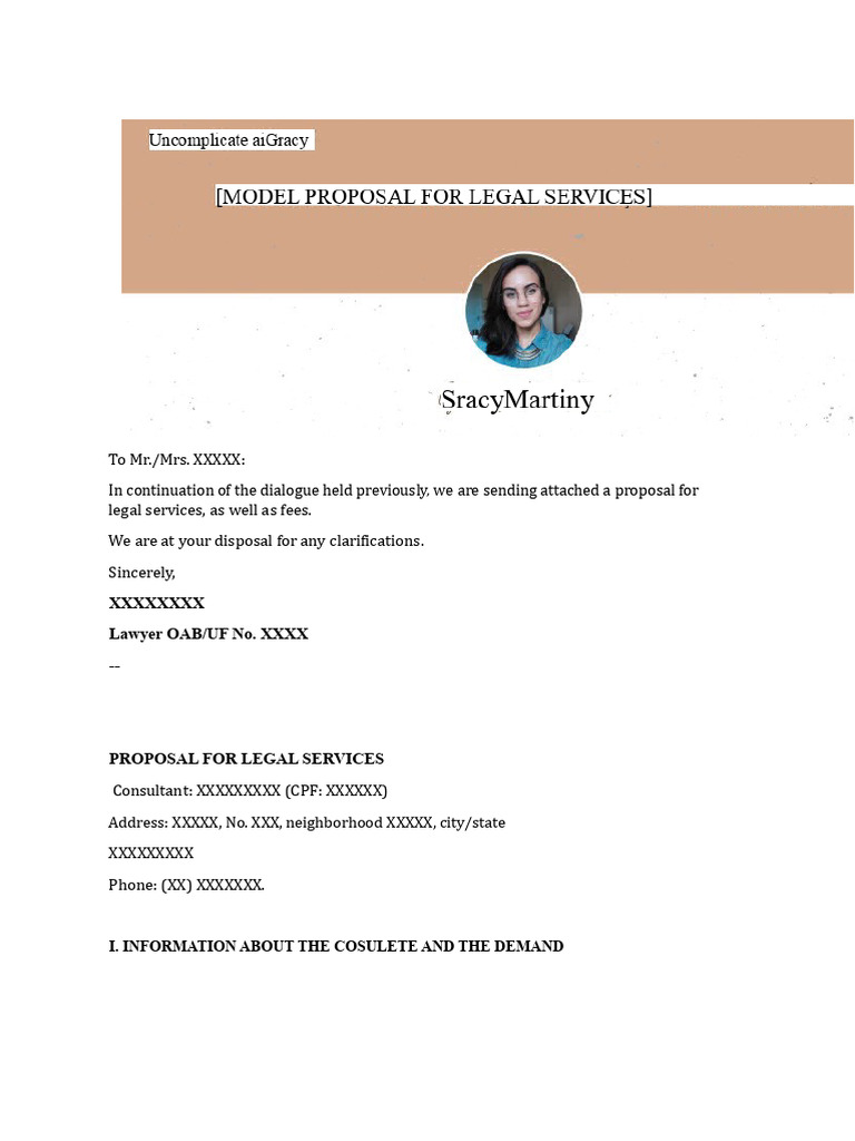 Model Proposal For Legal Services | PDF | Lawyer | Justice
