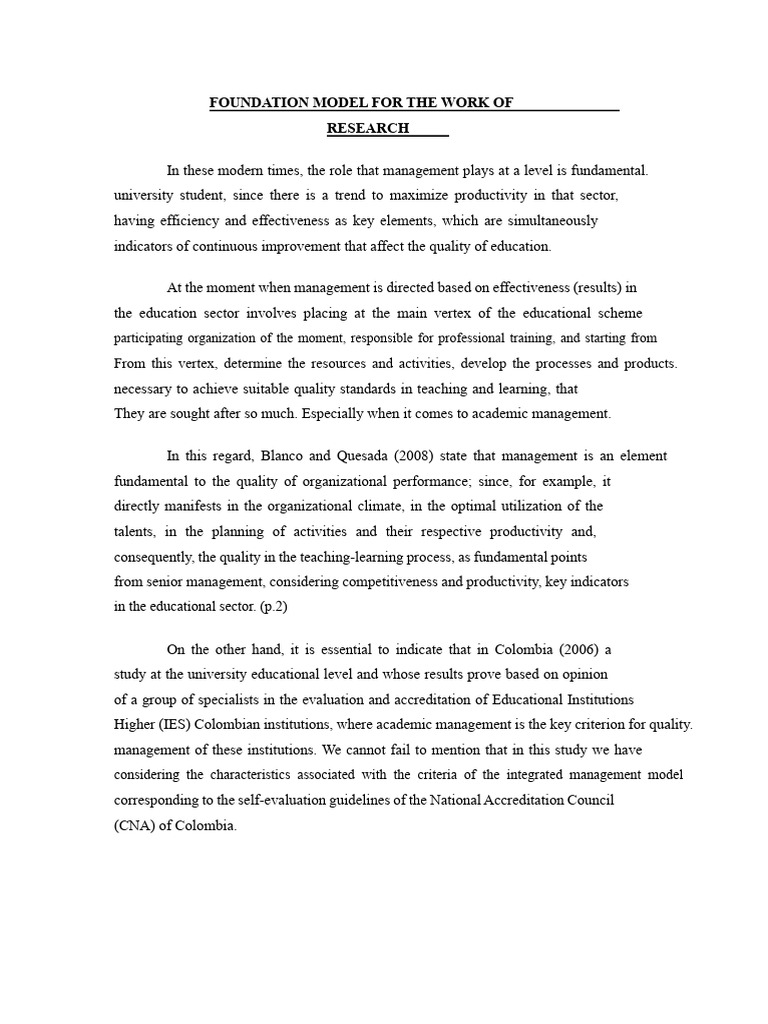 Model of Justification For Research Work | PDF | Evaluation | Teachers