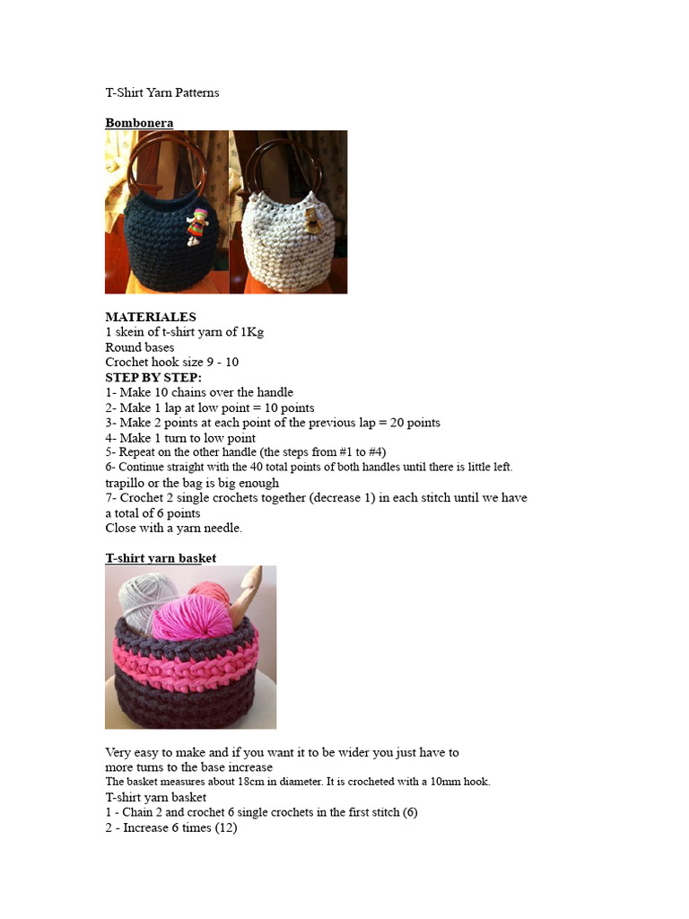 Rag Rug Patterns | PDF | Crochet | Yarn