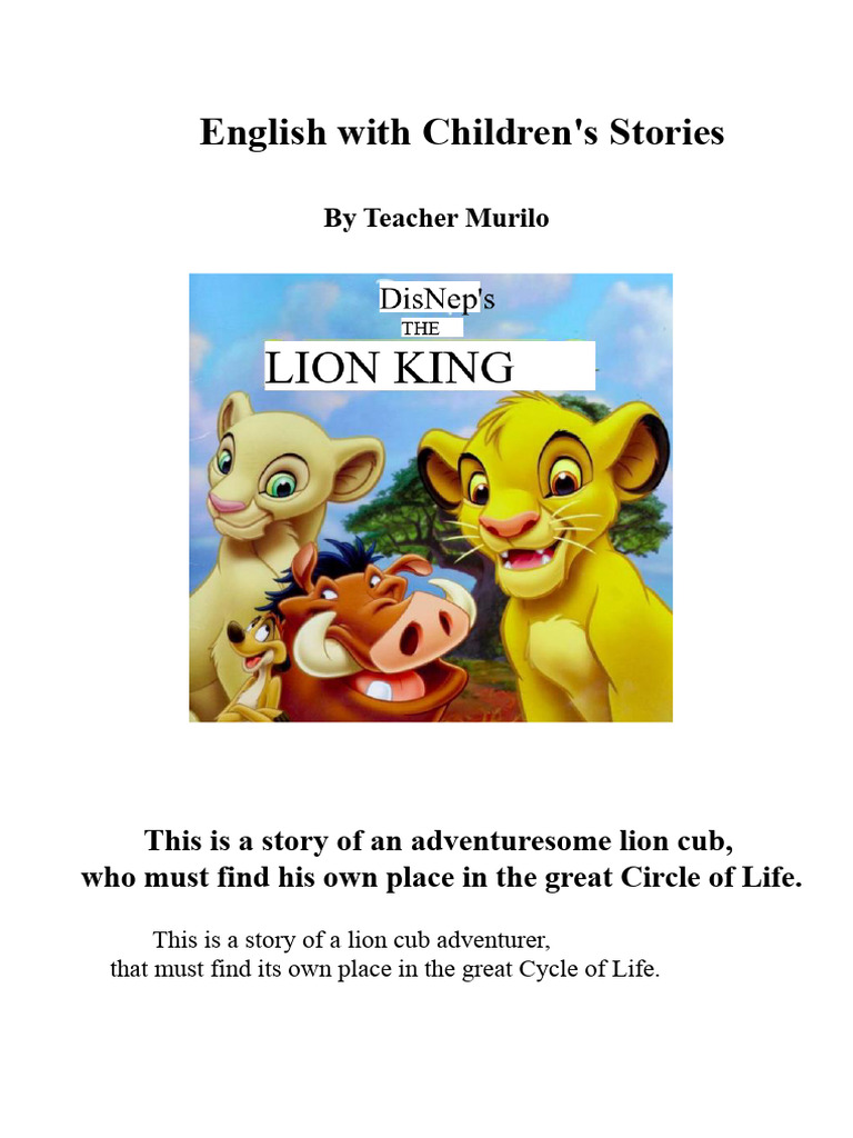 English With Children's Stories - THE LION KING | PDF