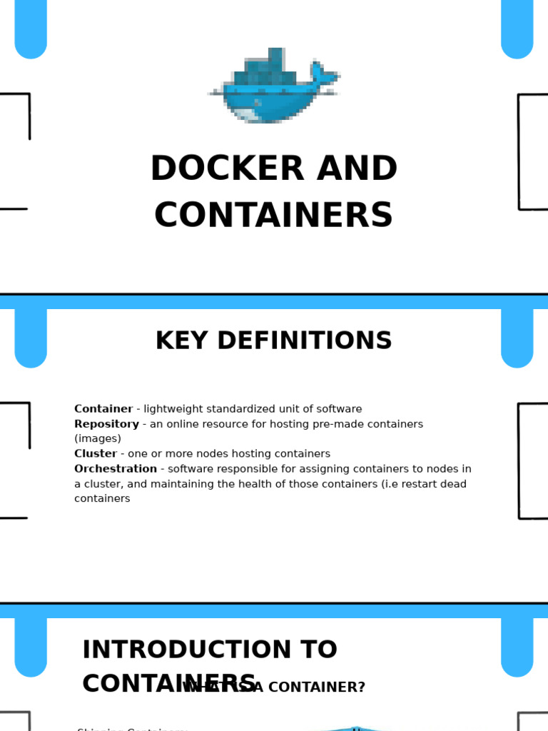Containers and Dockers Slides | PDF | Computer Cluster | Computer Engineering