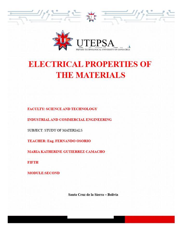 Electrical Properties of Materials | PDF | Electrical Resistivity And ...