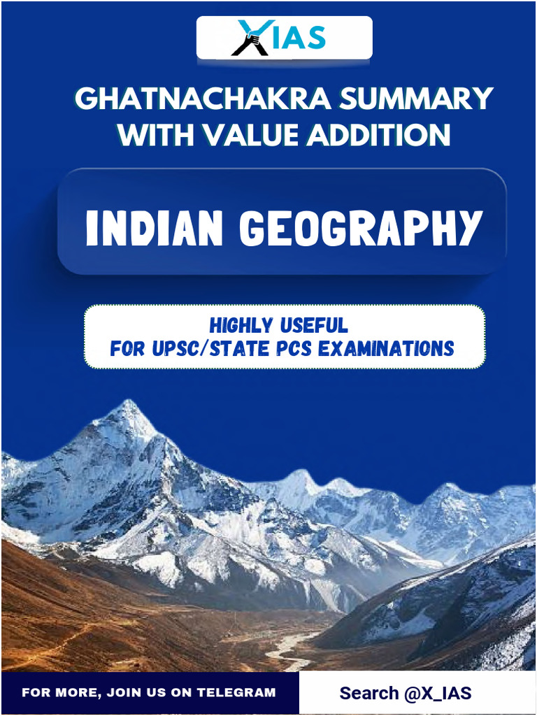 Indian Geography Summary for UPSC | PDF | Himalayas | Equator
