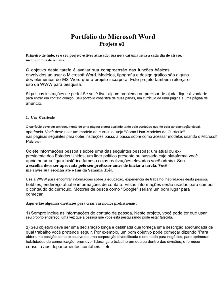 Portfólio Microsoft Word: Currículo e Anúncio | PDF | Publicidade ...