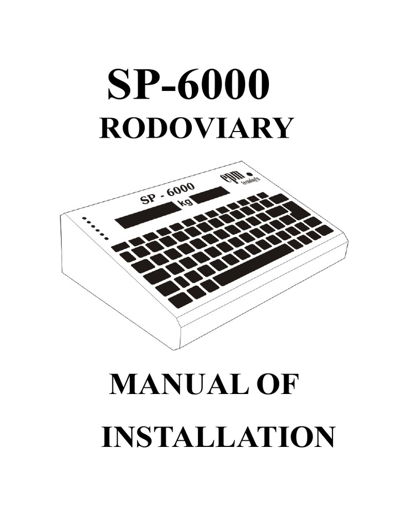 SP-6000 Installation Manual Guide | PDF | Computer Keyboard | Kilogram