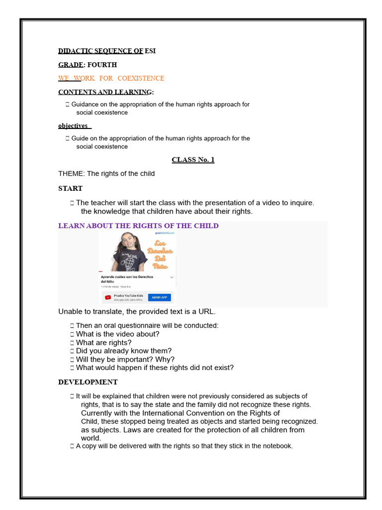 Didactic Sequence of Sexual Education 4TH Grade | PDF | Discrimination ...