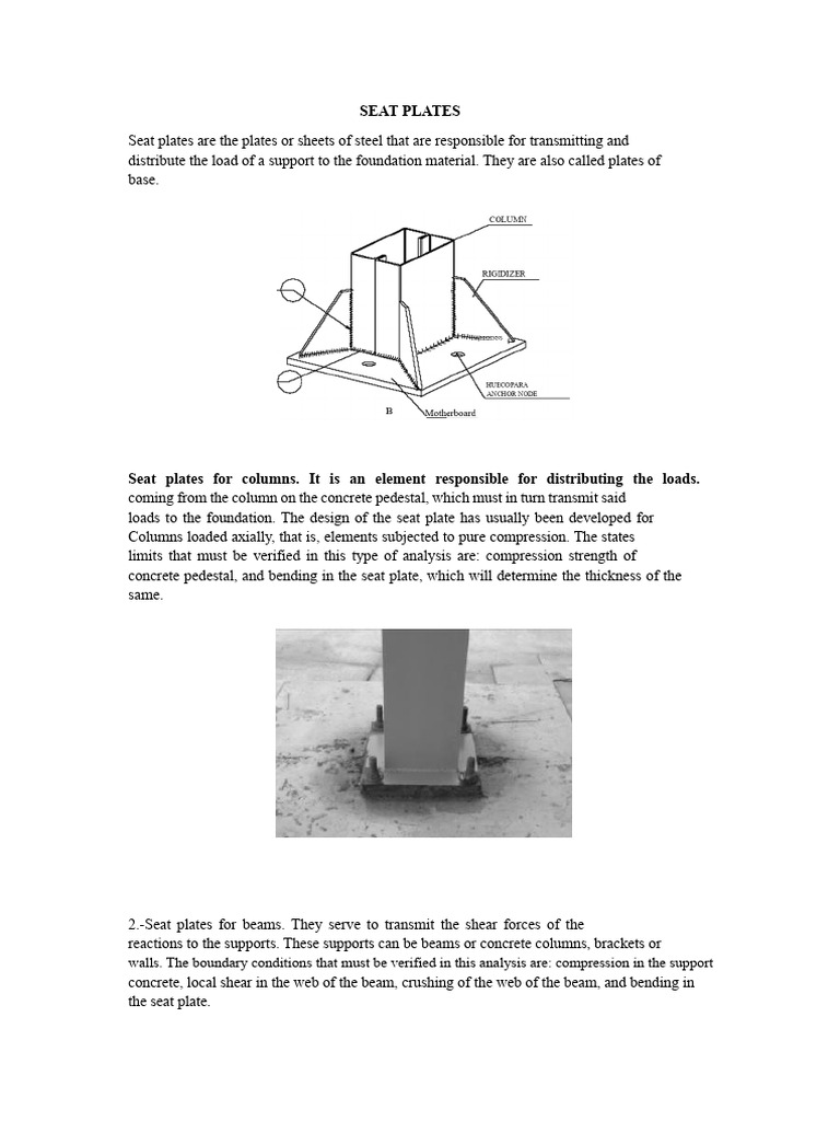 Understanding Seat and Base Plates | PDF | Beam (Structure) | Column