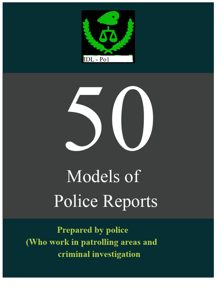 IDLPOL - 50 Police Report Models-1 | PDF | Police | Identity Document