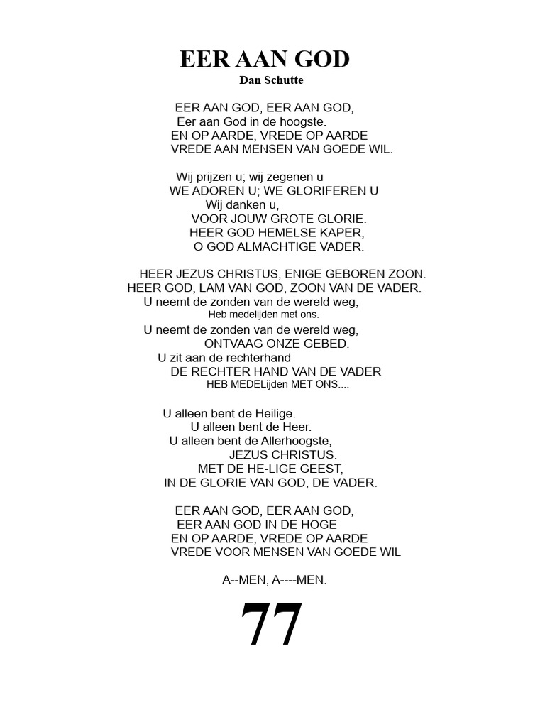 Eer Aan God | PDF