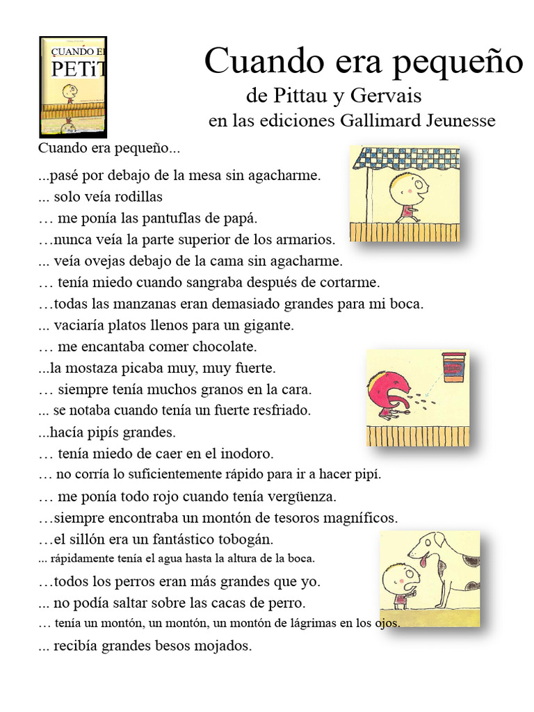 Imperfecto - Cuando Era Pequeño | PDF