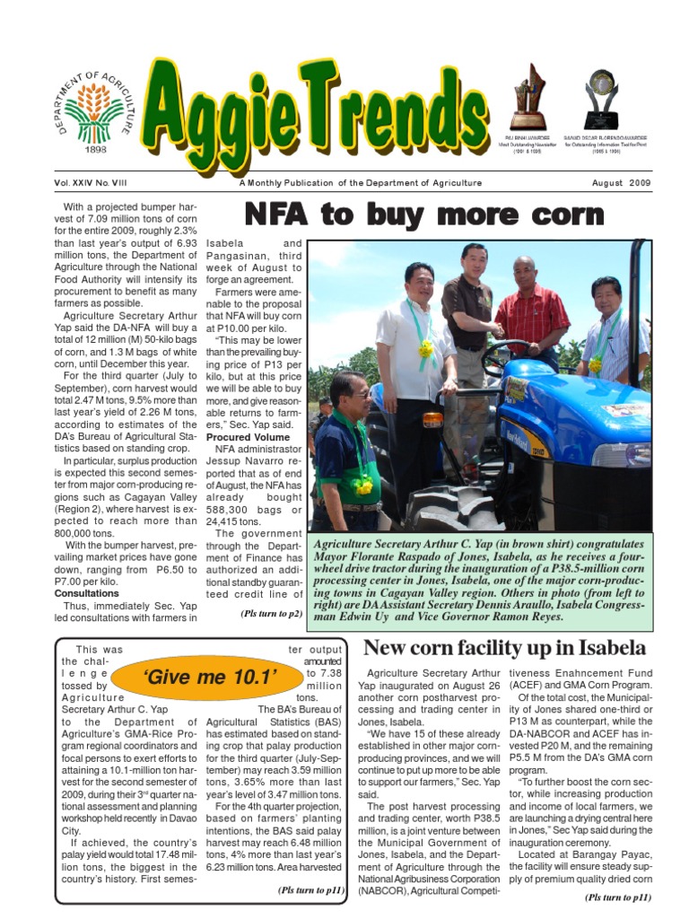 Aggie Trends August 2009 | PDF | Organic Farming | Food And Drink