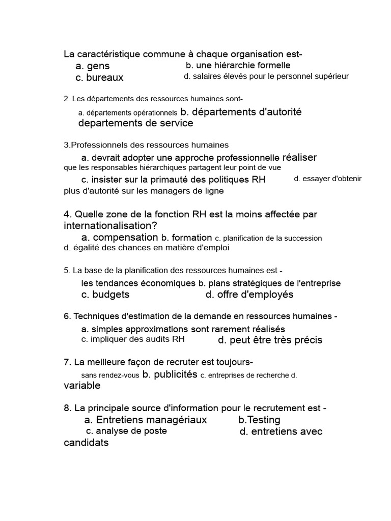 Concepts clés en gestion des ressources humaines | PDF | Gestion des ...