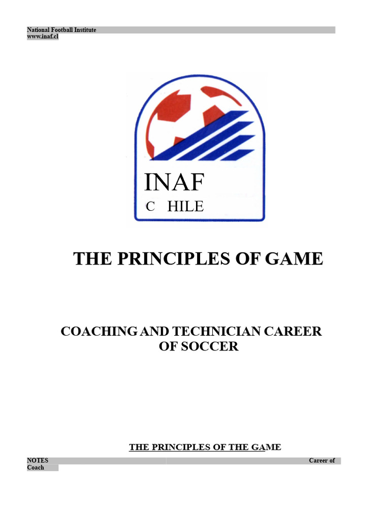 Principles of Play in Football Coaching | PDF | Defender (Association ...