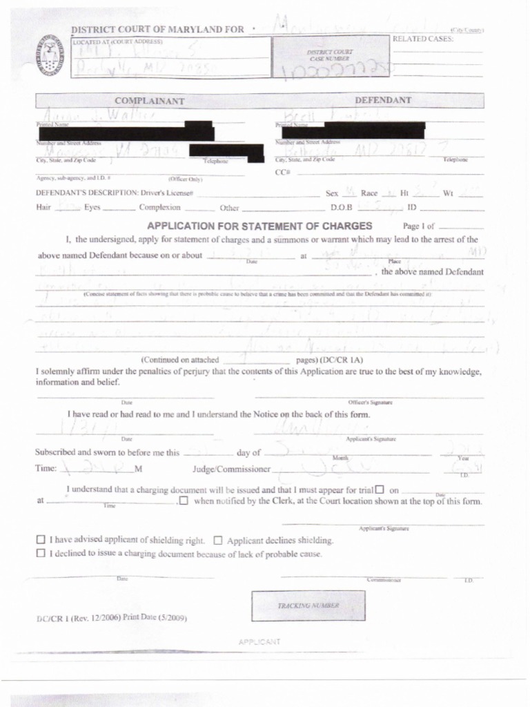 Application For Statement of Charges01 (OCR) | PDF | Jargon | Common Law