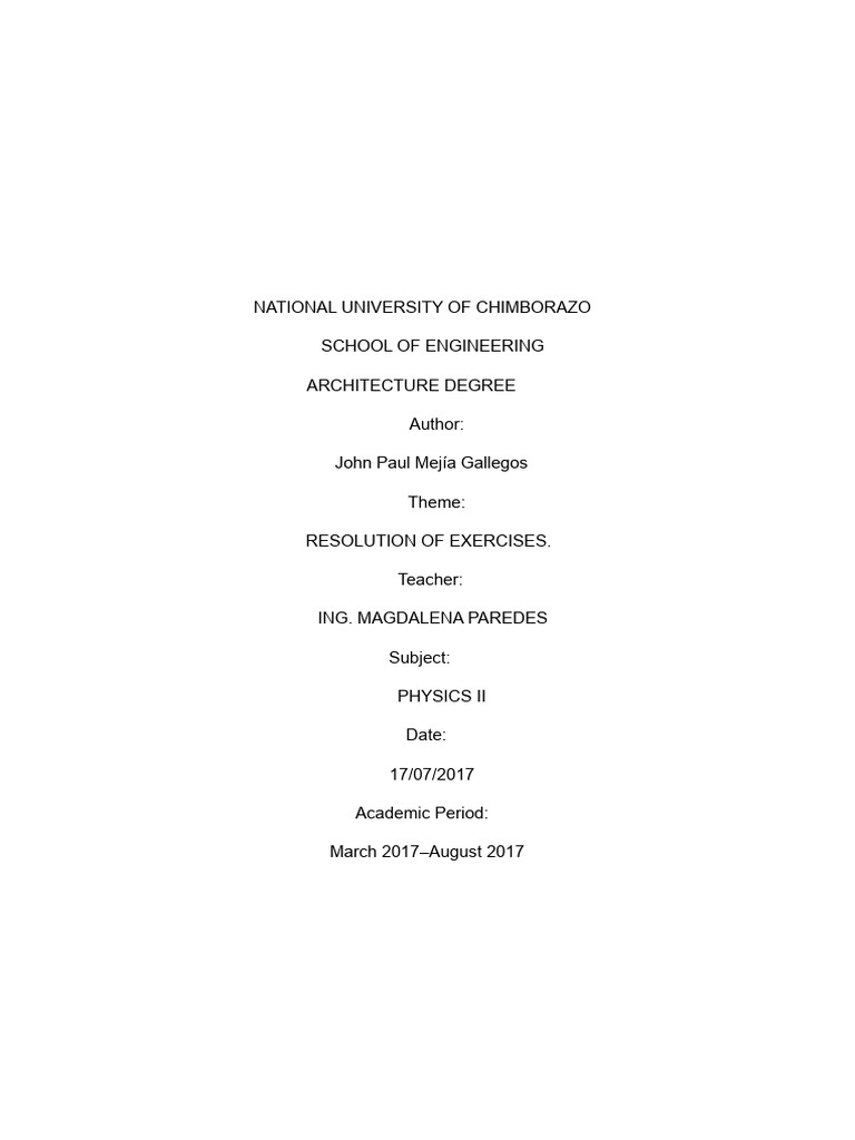 National University of Chimborazo Physics Work | PDF | Temperature ...