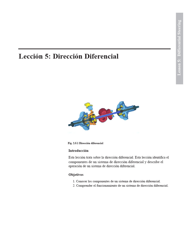 Dirección Diferencial | PDF | Eje | Direccion