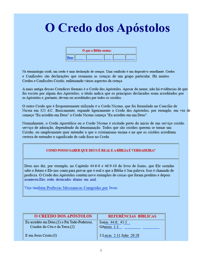 Entendendo o Credo dos Apóstolos | PDF | Jesus | Inferno