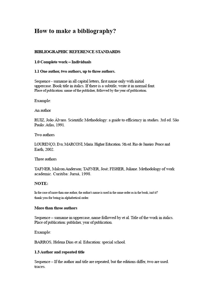 Bibliography Creation Guide | PDF | Brazil