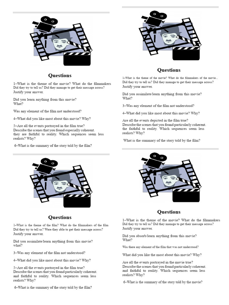 Movie Analysis Questions and Themes | PDF